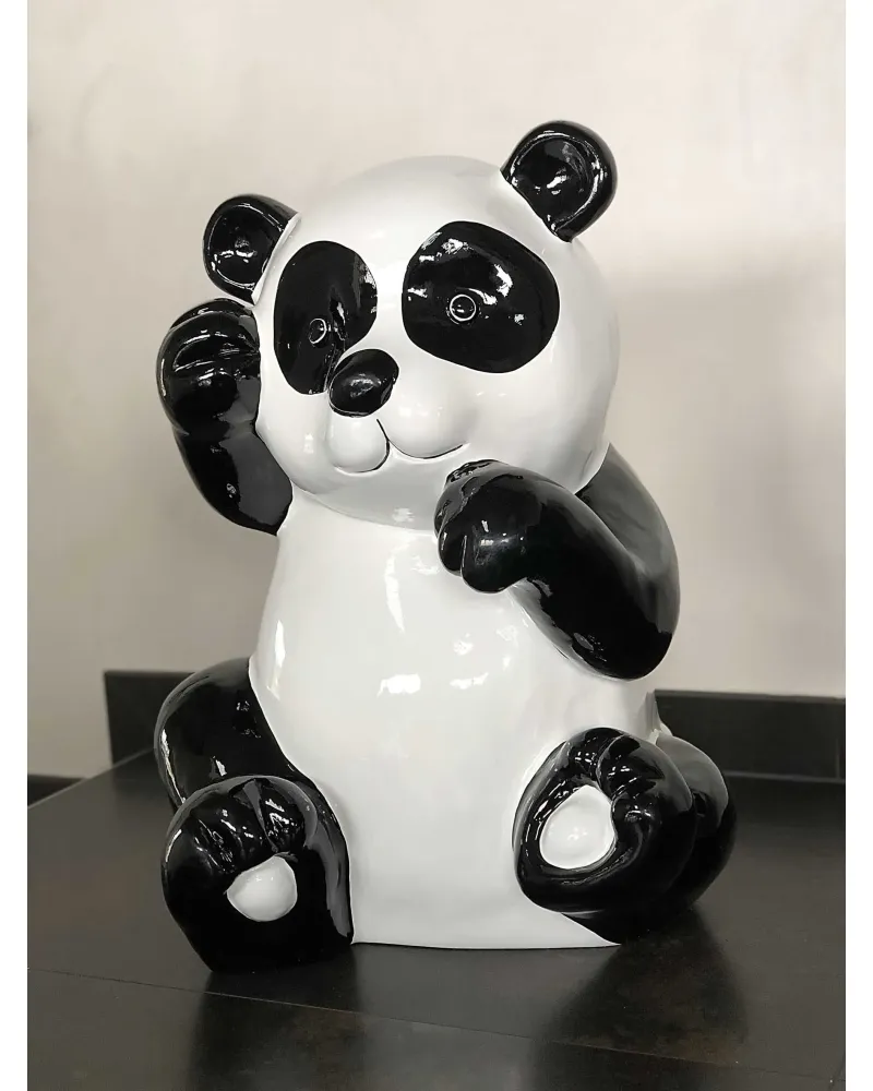 Statue et sculpture en résine d'un Panda assis | Déco et Artisanat