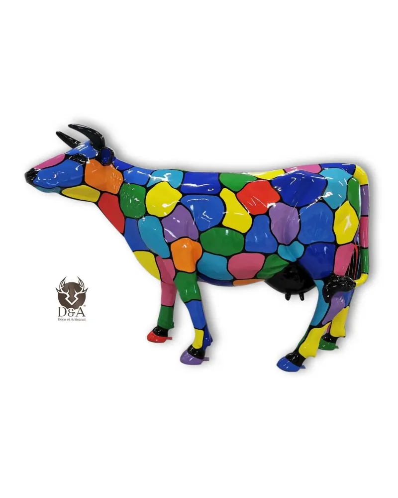 Animals | MULTICOLORED SPOT cow in resin for your exterior decoration ...