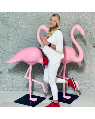 Statue en résine d'un Flamant Rose élégant de 155 cm de haut Couleur ...