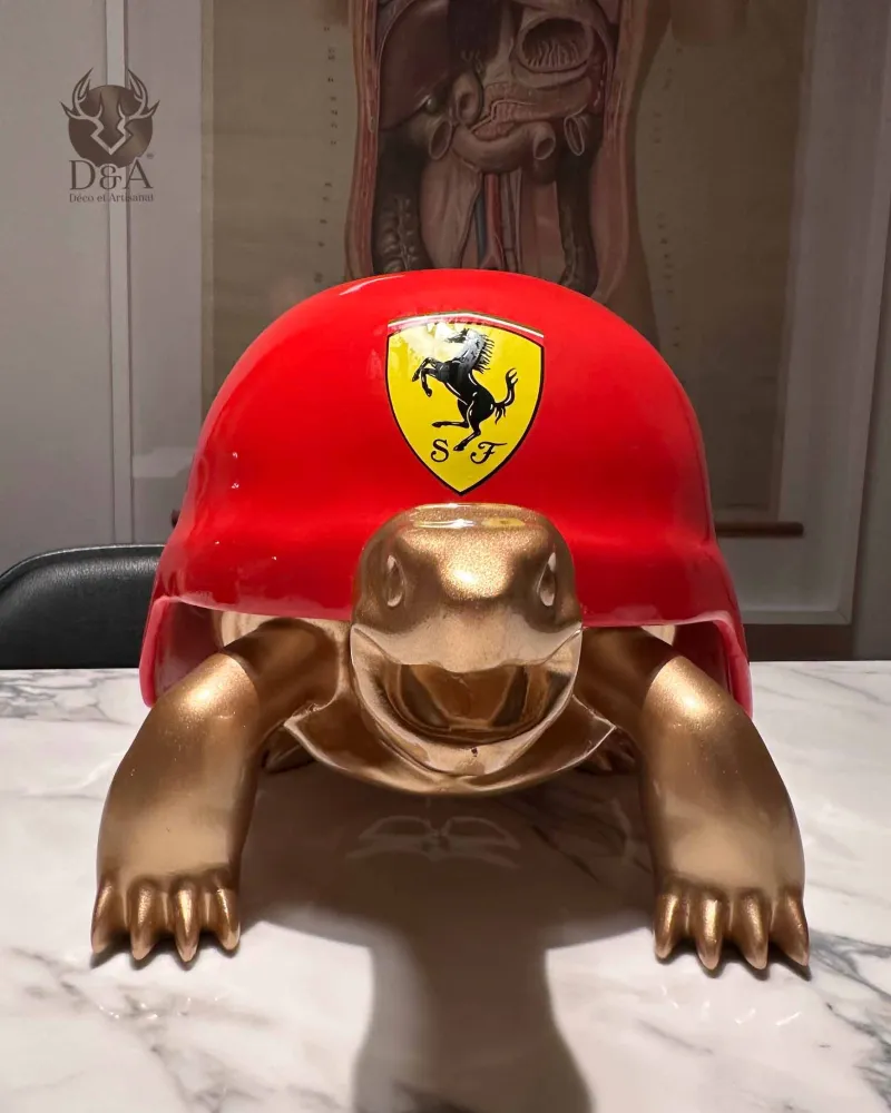 Animali in resina, Tartaruga Elmata Ferrari | Déco et Artisanat