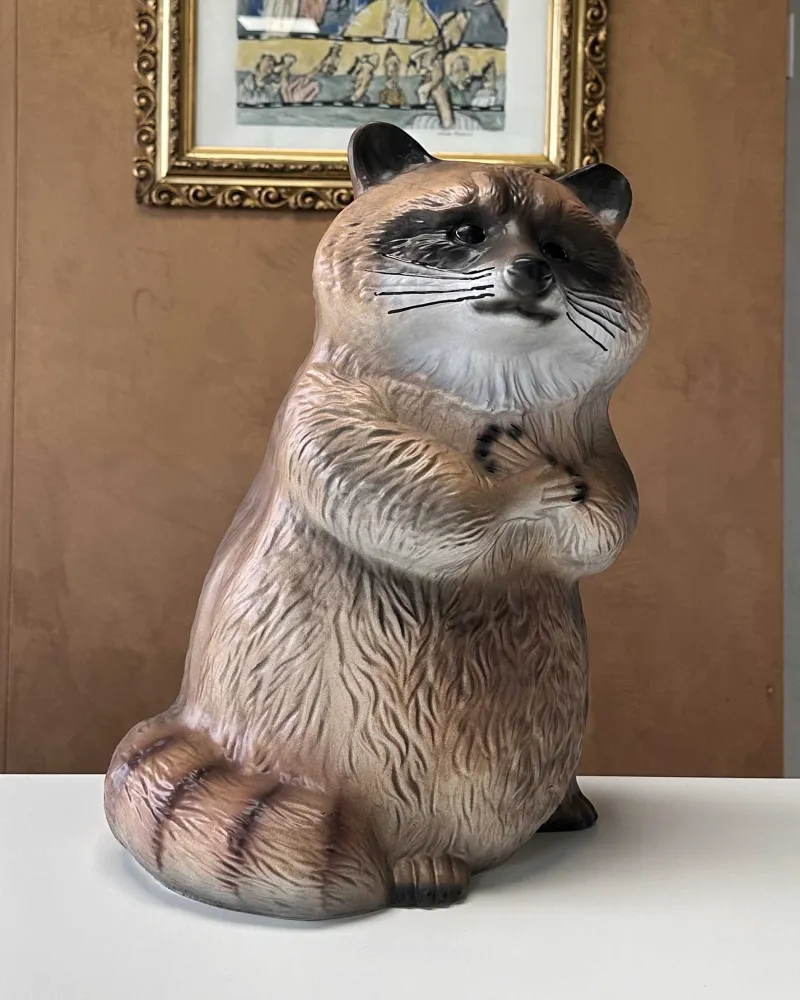 Animales | Estatua decorativa de resina de un Mapache realista | Déco ...